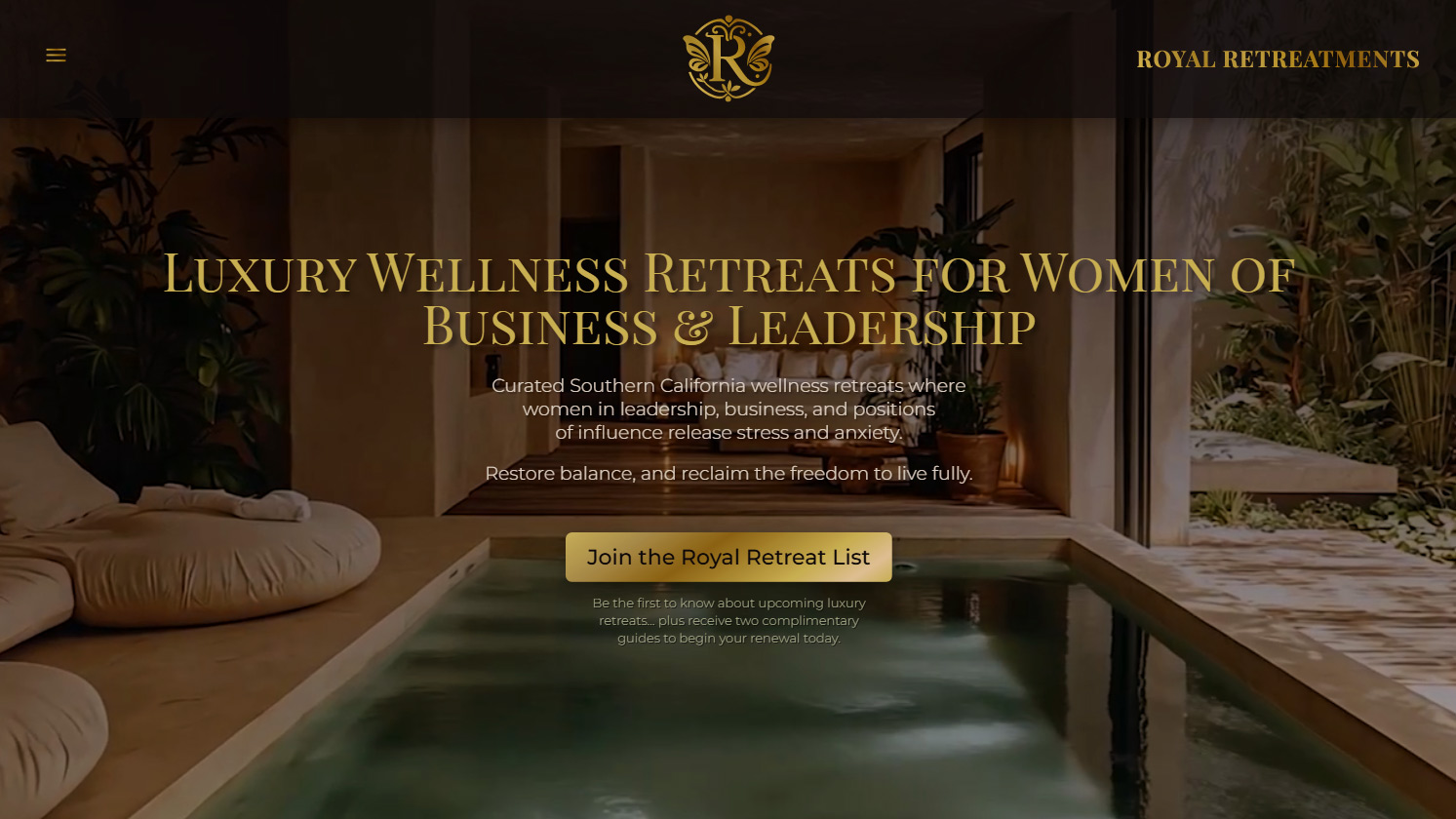 Luxury Wellness Retreats for Women | Royal Retreatments